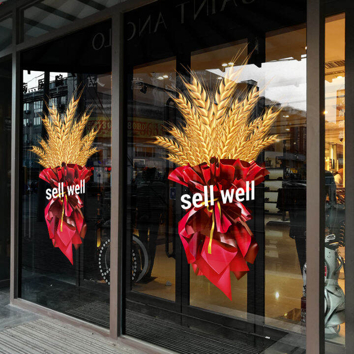 Shop decorations static electricity stickers 3D simulation window ...