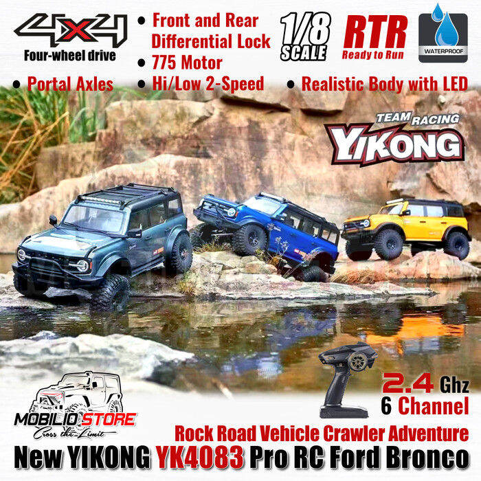 Yikong YK-4083 Ford Bronco 1/8 Scale RTR RC Rock Road Vehicle Crawler | Lazada Indonesia