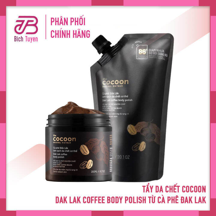 Tẩy Tế Bào Chết Toàn Thân Cocoon Sạch Da Hũ 200ml - Túi Refill 600ml ...