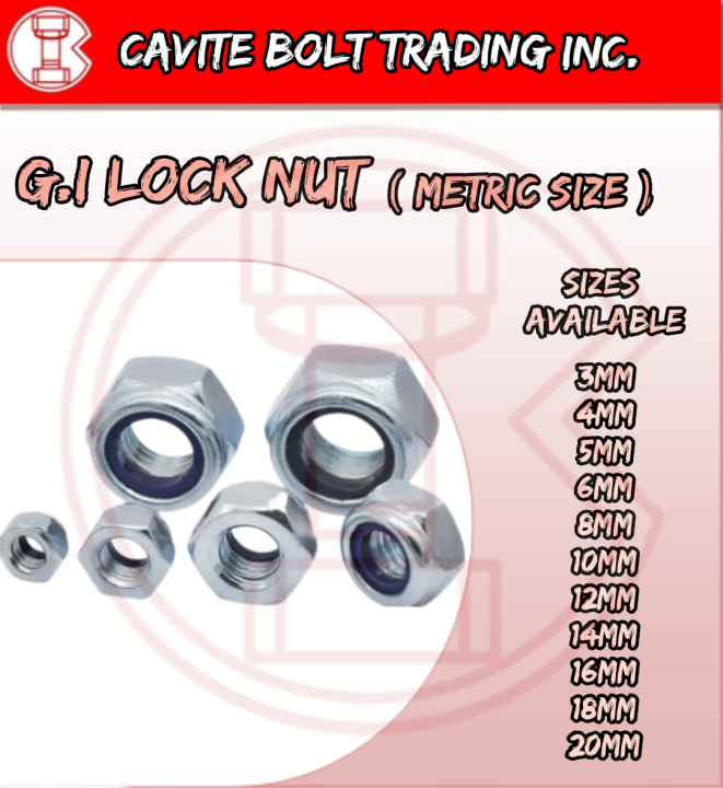 LOCK NUT (G.I) METRIC | Lazada PH