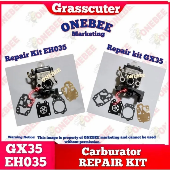 GX35 Carburator REPAIR KIT fiT for Model GX35. EH035 4 stroke HONDA ...