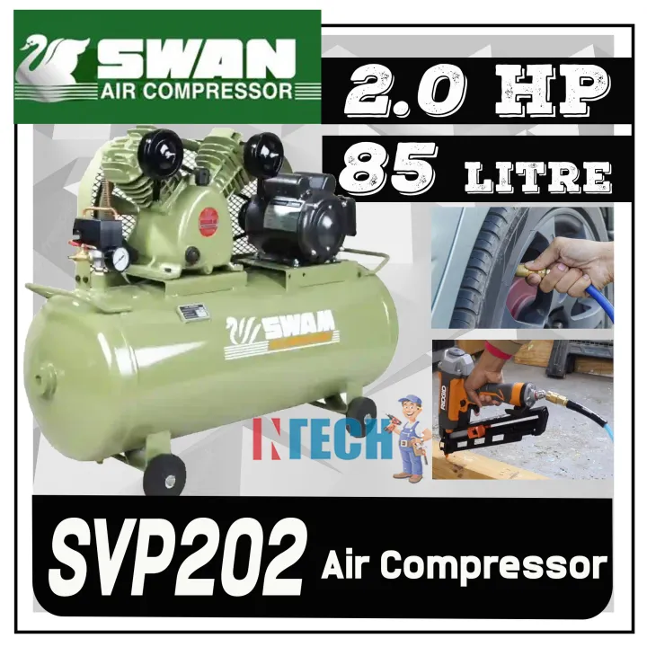 SWAN SVP202 / SVP-202 AIR COMPRESSOR 2.0HP 85 LITRE | Lazada