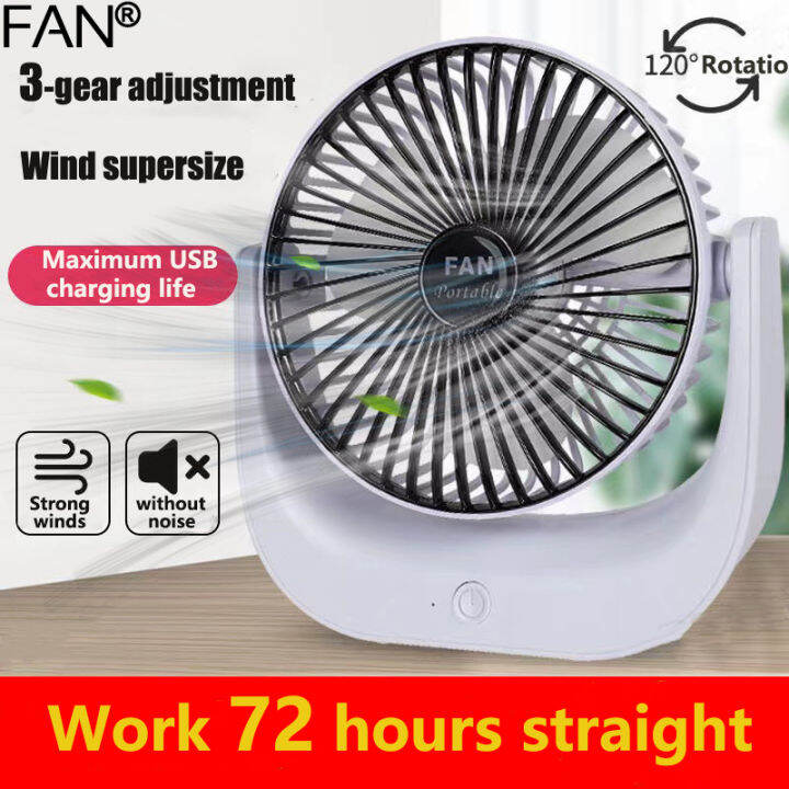 Portable Mini Thin Fan Blades Rechargeable Desk Fan Clip Mount Fan ...