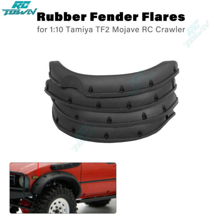 RCtown RC Mobil Fender Karet Flare Untuk 1:10 Tamiya RC4WD TF2 Mojave ...
