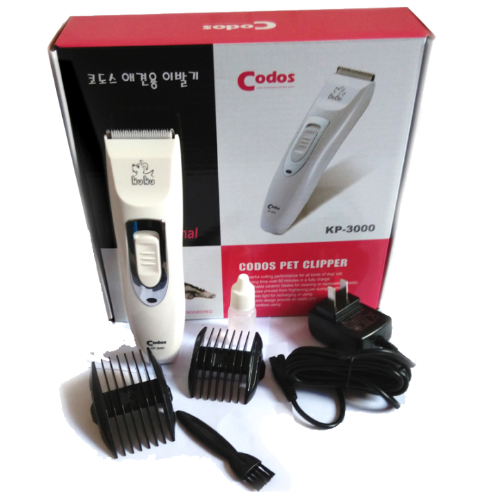 ชุดอุปกรณ์ตัดขนหมาชาร์จไร้สาย Codos รุ่น KP3000 KP-3000 แบตตาเลี่ยนตัดขนสุนัข ปัตตาเลี่ยนตัดขน ...