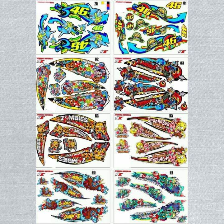 Sticker Striping Variasi Animasi Yamaha RX Spesial / RX-S 115 / RX-K ...