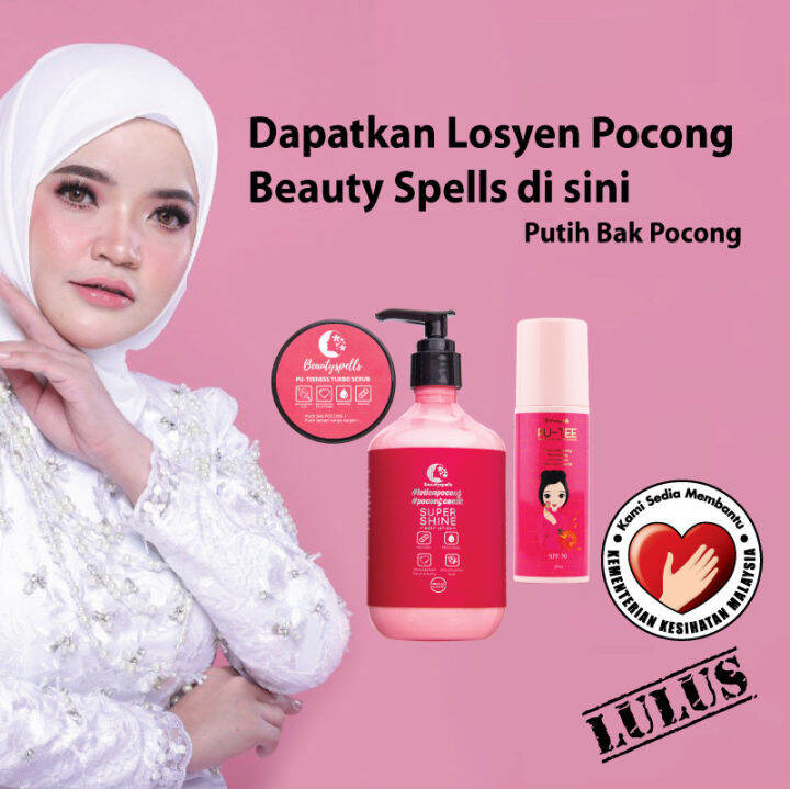 Set Losyen Pocong Beauty Spells (Packing : 500ml, 100ml, 100gm) | Lazada
