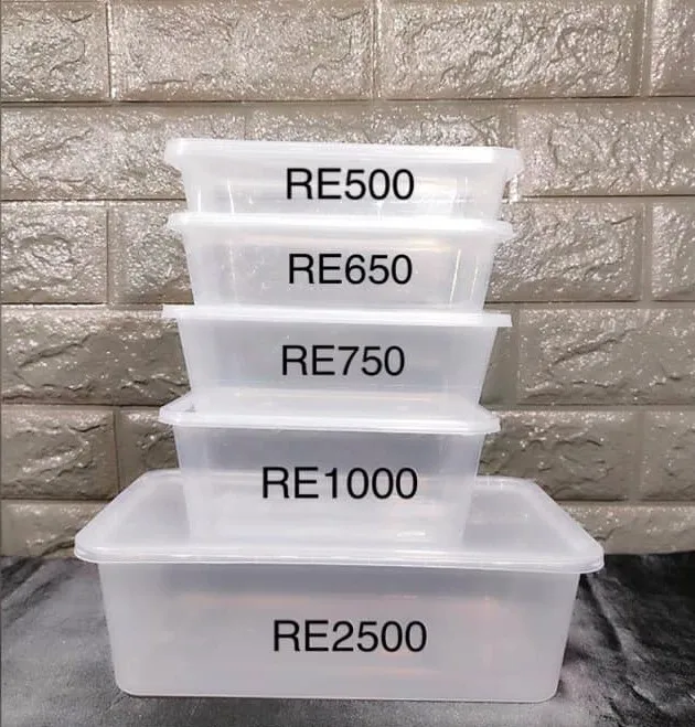 RECTANGULAR Microwaveable Container (RE500,RE650,RE750,RE500 Colored ...