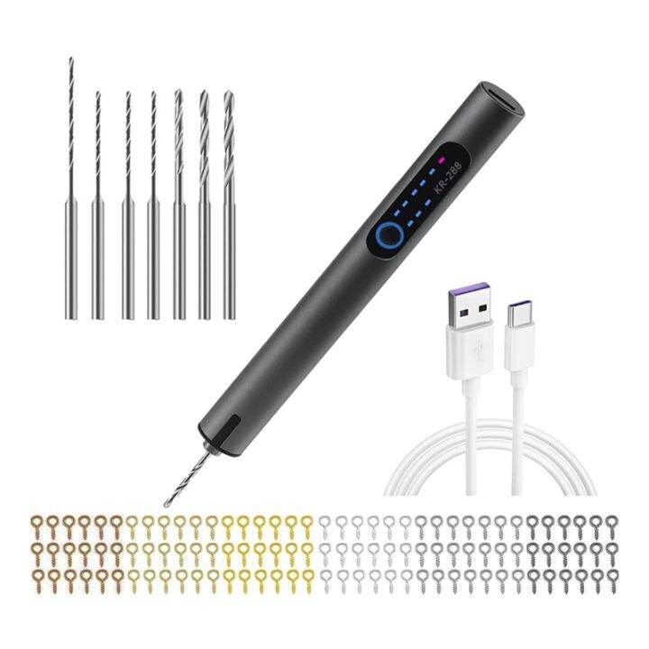 Craft Resin Drill Pin Vise,Electric Hand Drill Integrated LED-Light ...