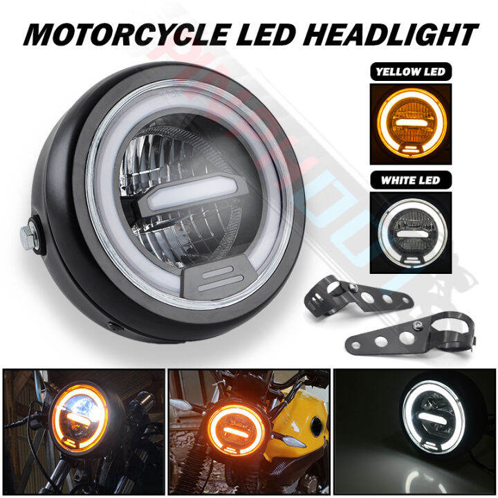 Motorcycle Led Headlight Universal Retro Motorcycle Headlamp Cafe Racer