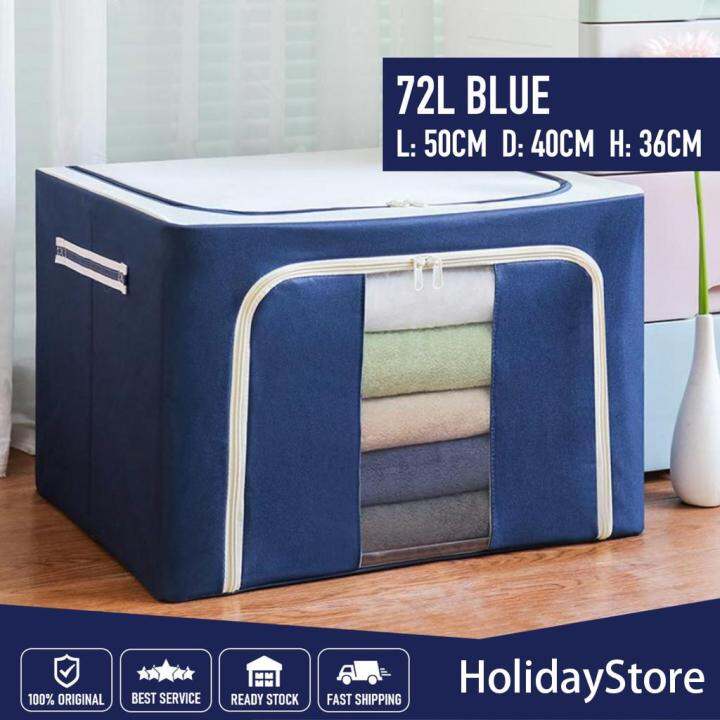 💟 SG READY STOCK 72L / 100L OXFORD STORAGE BOX / FOLDABLE EXTRA LARGE ...