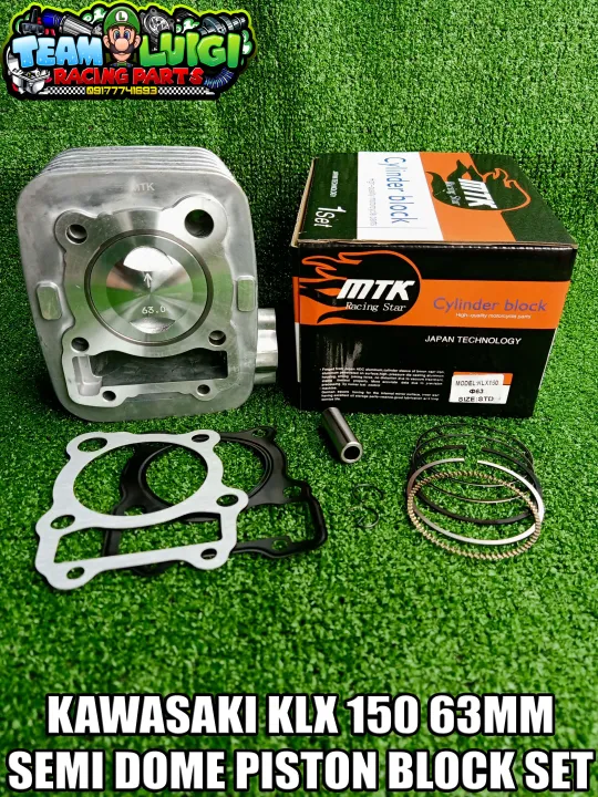 MTK KAWASAKI KLX 150 63MM SEMI DOME PISTON BLOCK SET | Lazada PH