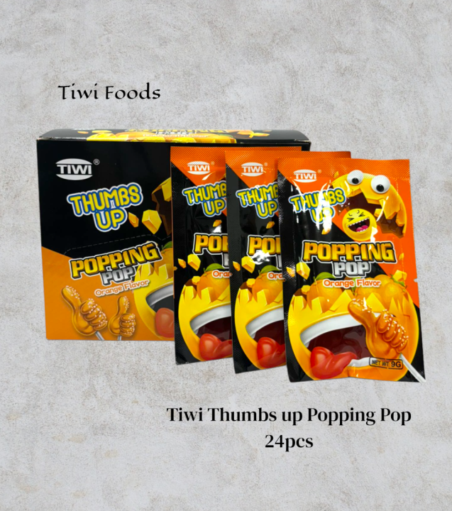 Tiwi Thumbs Up Orange Popping Pop Candy 24pcs | Lazada PH