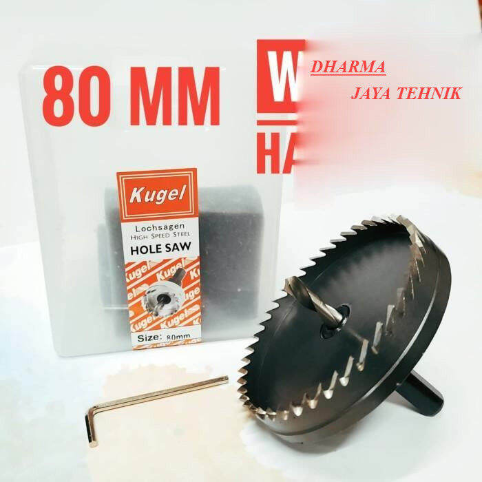 Holesaw Besi HSS 80mm Kugel | Hole saw Mata Bor Lubang Besi 80 mm ...