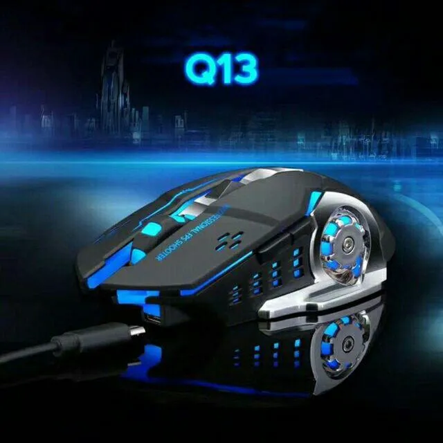 Q13 Wireless Bluetooth Luminous Rechargeable Gaming Mouse Mouse usb ...