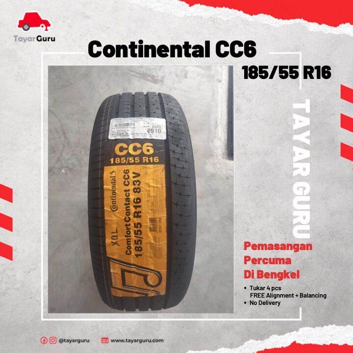 Continental 185/55R16 CC6 Tayar Baru (Installation) 185 55 16 New Tyre ...