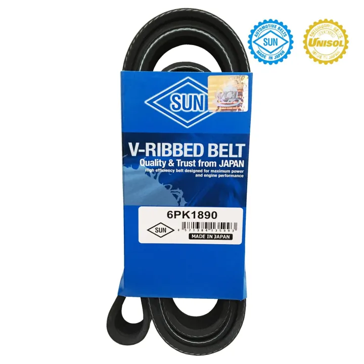 SUN V-Ribbed Belt 6PK1890 for Toyota Corolla Altis 2001-2007 ...