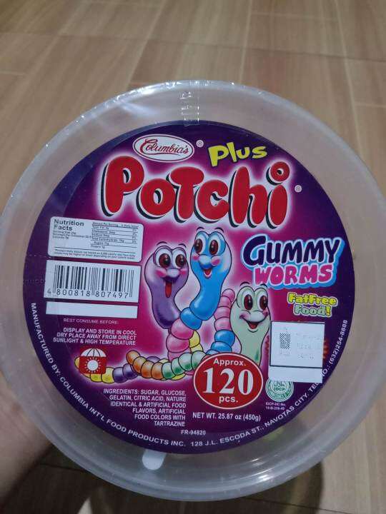 Potchi Gummy Worm Approximately 120 pcs 450g | Lazada PH
