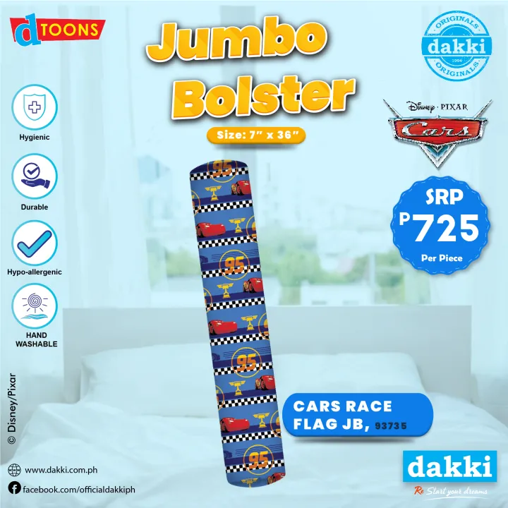 dTOONS Cars Race Flag Jumbo Bolster | Lazada PH