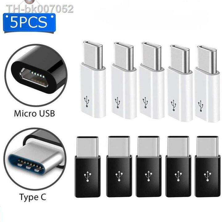 ¤ 5Pcs New Micro USB Female To Type C Male Adapter Converter Micro-B To ...
