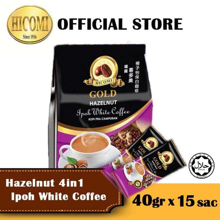 HICOMI Hazelnut 4 in 1 Ipoh Instant White Coffee 480g (40g X 12 Sachets) | Lazada