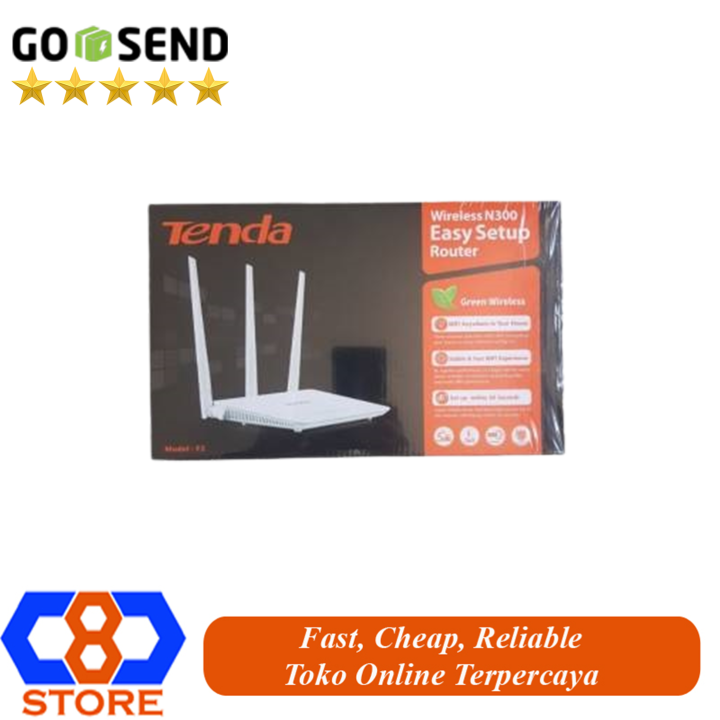 TENDA F3 WIRELESS ROUTER TENDA F3 300MBPS 3 ANTENA GARANSI RESMI ...
