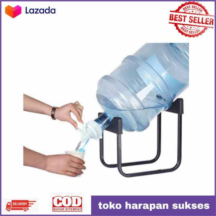 Rak Galon Air Aqua Besi + Kran - Dudukan galon - Tatakan Rak kaki galon ...