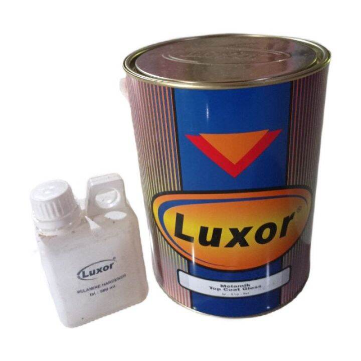 Luxor MELAMIK-Melamine Top Coat Gloss Kilap 1 Galon(5 ltr) Set+HARDENER ...