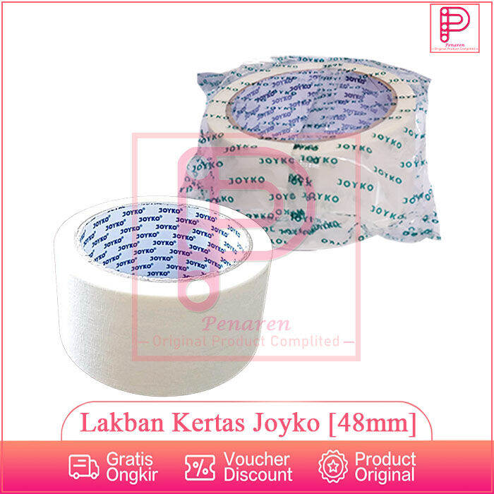 MASKING TAPE JUMBO JOYKO [2 INCHI/1 ROLL] / LAKBAN KERTAS 48MM X 20 ...