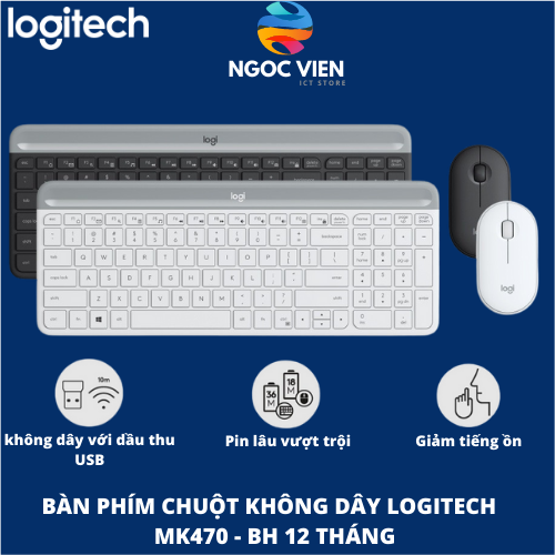 Bộ phím chuột không dây Logitech K470 -Ngoc Viên Store | Lazada.vn