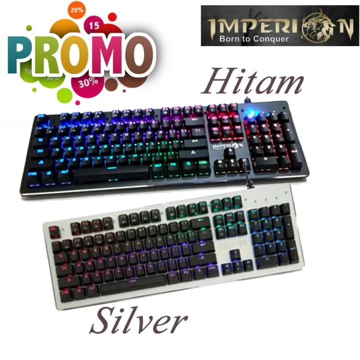 Imperion Keyboard Mechanical Mech 10 RGB Full Size | Lazada Indonesia
