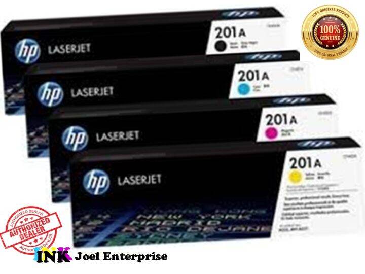 HP 201A (Black, Cyan, Magenta, Yellow) Original Toner Cartridge Set of ...
