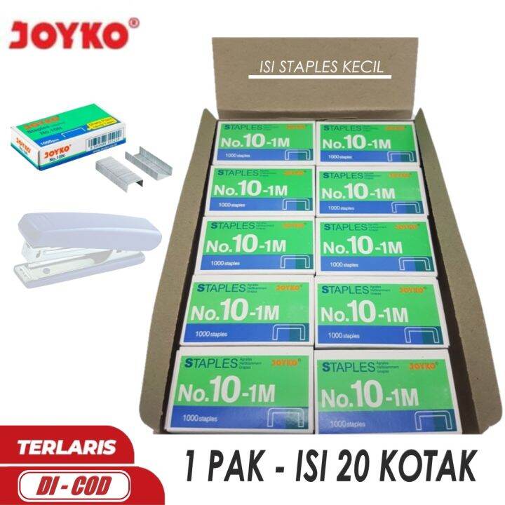 1 Pak (20 Kotak) - Isi Staples Kecil Joyko No.10 / Refill Stepler / Isi ... 1 Pak (20 Kotak) - Isi Staples Kecil Joyko No.10 / Refill Stepler / Isi ...