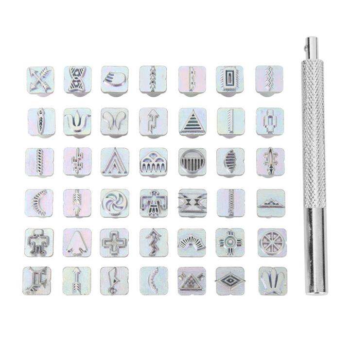Craftool Carbon Steel Symbol Stamp Set 49 Stamps for Leather Marking ...