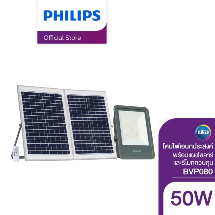 clearenceจำกัดการซื้อ 2ชิ้นคำสั่งซื้อ Philips Lighting SmartBright Solar Flood Light BVP080 ...