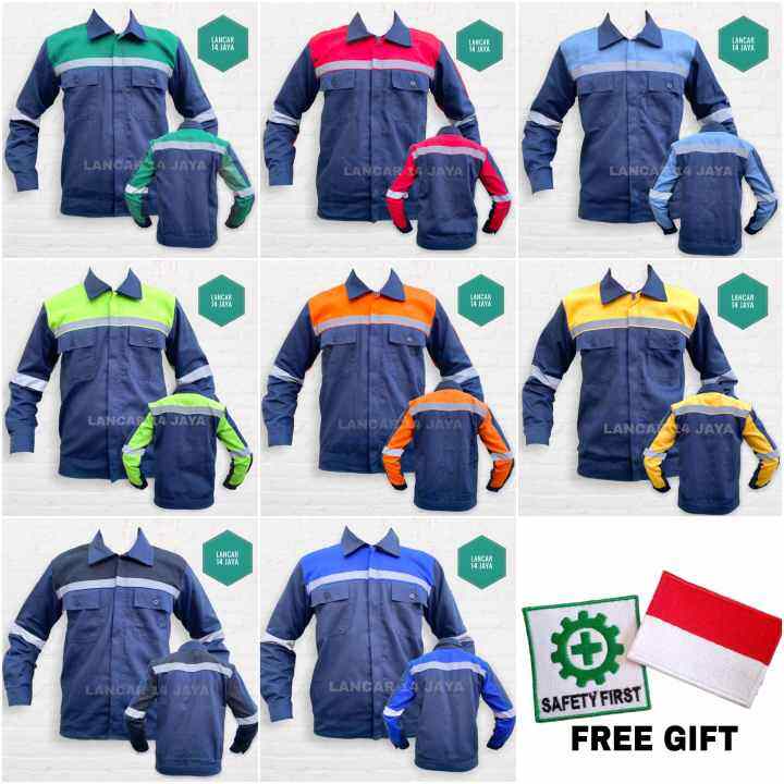 Baju Safety Lengan Panjang Katelpak Wearpack Atasan Safety Kombinasi 2 ...