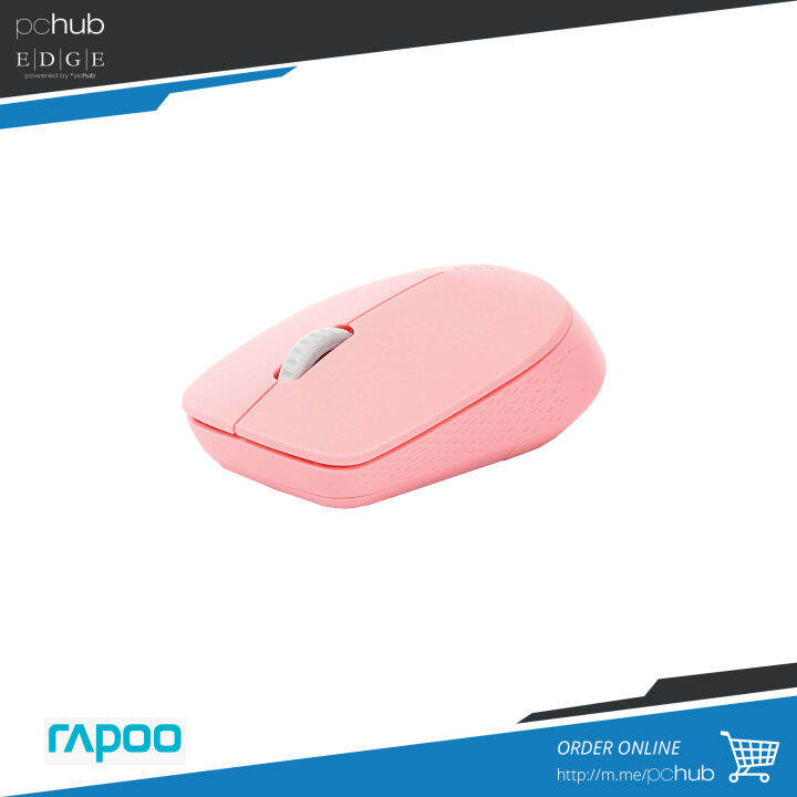 Rapoo M100 Silent, pink, wireless mouse, 2.4ghz, bt/rf | Lazada PH