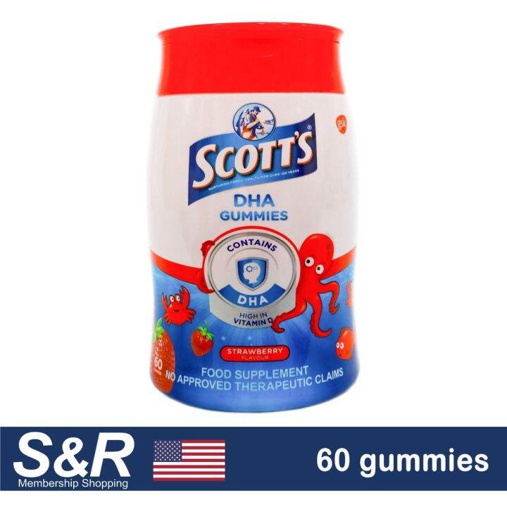 Scott’s DHA Gummies Strawberry Flavor 60pcs | Lazada PH