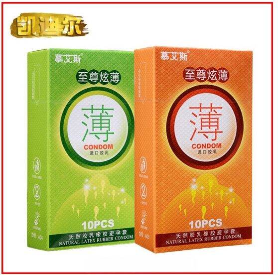 Mousse Dazzle Thin Red Green Male Use Set 10 Smooth Condom Sex Toys