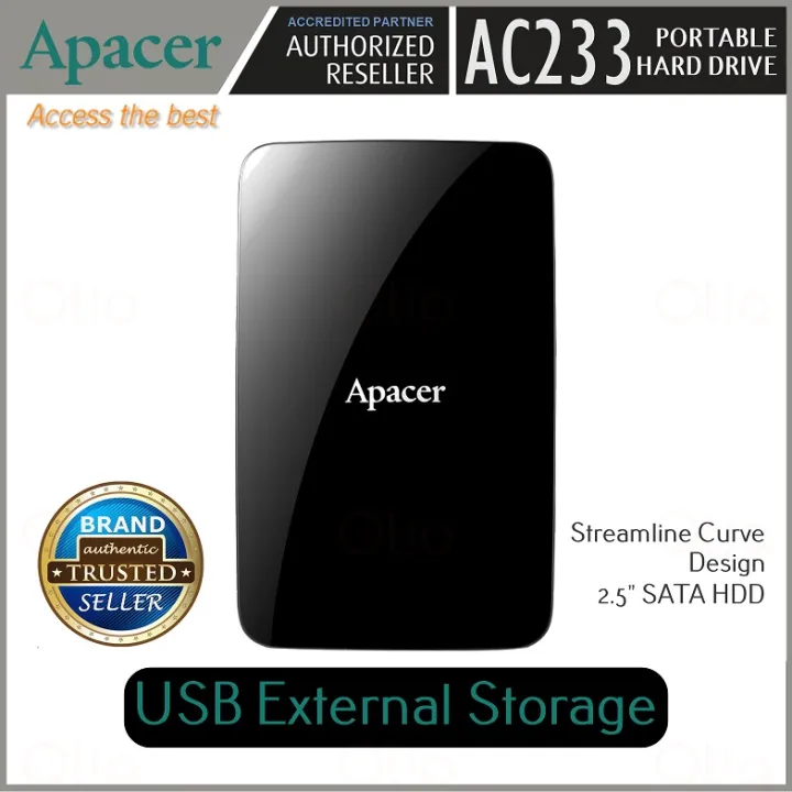 APACER Portable External Storage HARD DRIVE USB 2.5 SATA HDD (Brand New ...