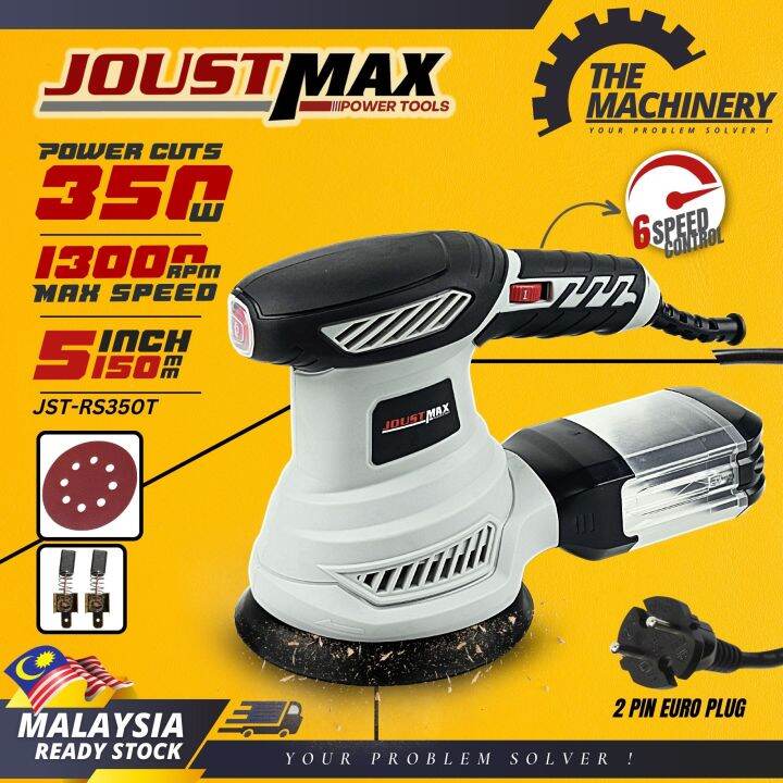 Joustmax JST-RS350T Machine Sander 5" Pad Electric Adjustable 6Speed ...