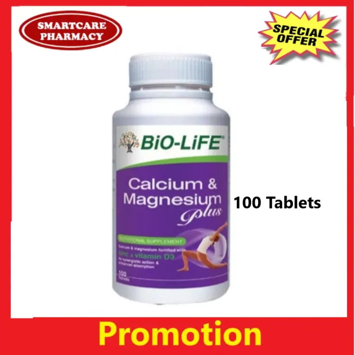 Bio-Life Calcium & Magnesium Plus 100 tablets x 1 unit | Lazada