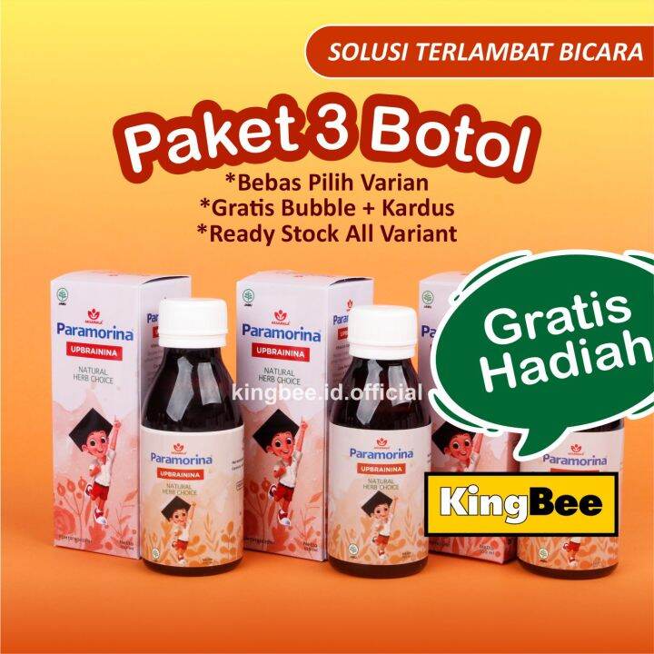 PARAMORINA isi 3 BOTOL BEBAS PILIH VARIANT - UPBRAININA - ACTIVE GROW ...