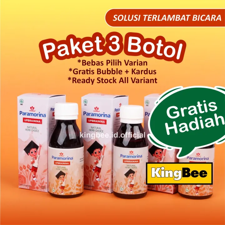 PARAMORINA isi 3 BOTOL BEBAS PILIH VARIANT - UPBRAININA - ACTIVE GROW ...