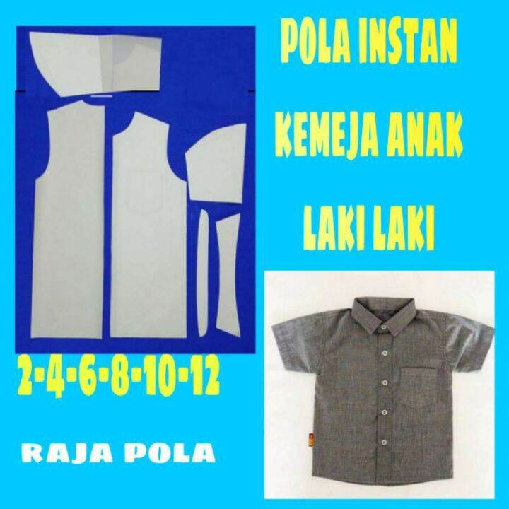 pola instan kemeja anak laki laki | Lazada Indonesia