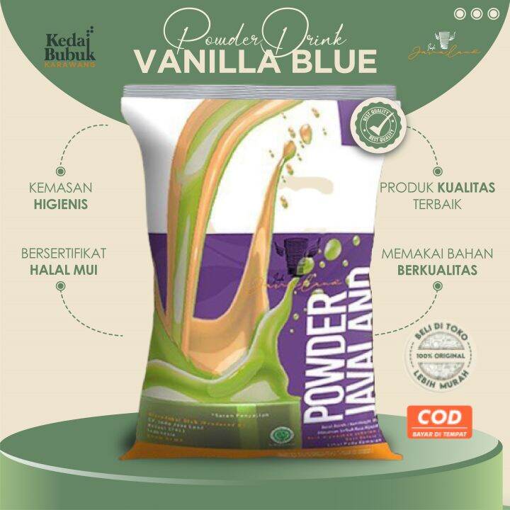 VANILLA BLUE Bubuk Reguler Minuman Powder Drink kiloan Original ...