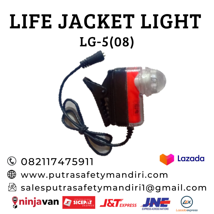 LIFE JACKET LIGHT LG-5/08 SAFETY LAMPU KESELAMATAN PELAMPUNG OTOMATIS MENYALA EMERGENCY | Lazada ...