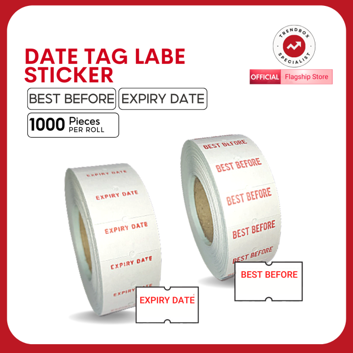 Trendbox Date Tag Sticker Label Best Before Expiry Date 1000pcs | Lazada PH