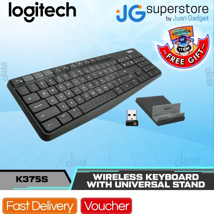 Logitech K375s Multi-Device Bluetooth Wireless Keyboard and Universal Phone Stand JG Superstore ...
