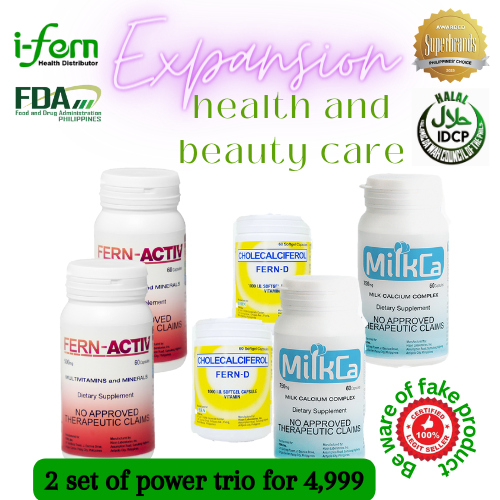 IFERN FERN D 60'S FERN ACTIVE MILKCA 2 SET OF POWER TRIO has 8 vitamins & minerals that help ...